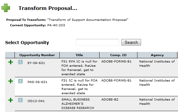Copying And Transforming Proposals In Proposals S2s Cayuse Help Center